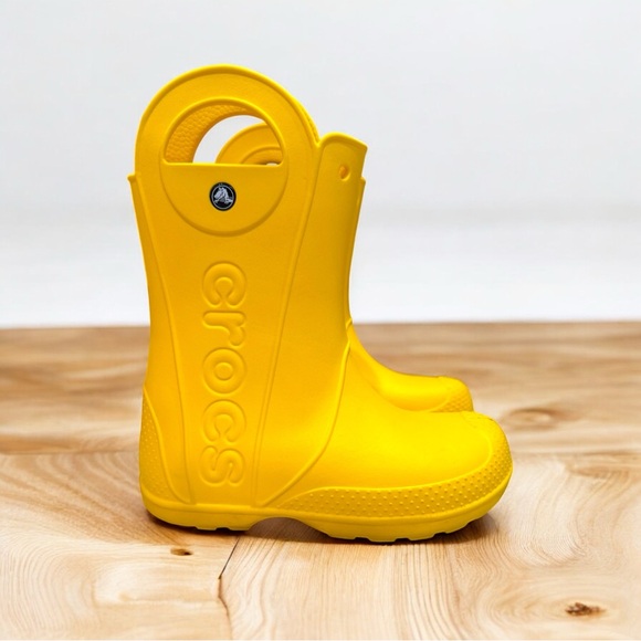 CROCS | Shoes | Crocs Handle It Yellow Rain Boots Galoshes Wellies ...